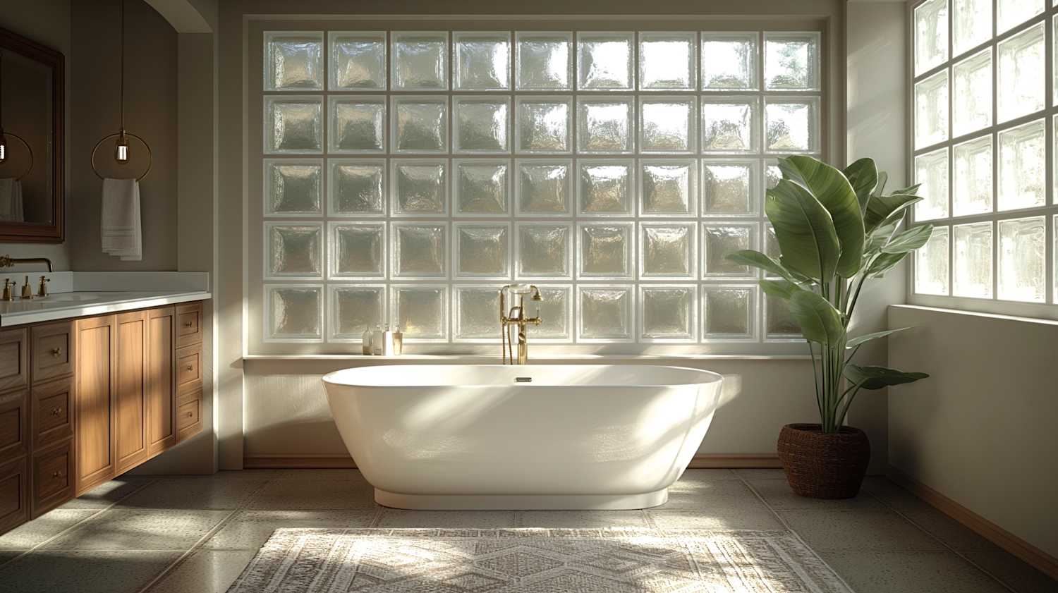 Brighten Your Space: Home Design Ideas with Glass Bricks - MyFancyHouse.com